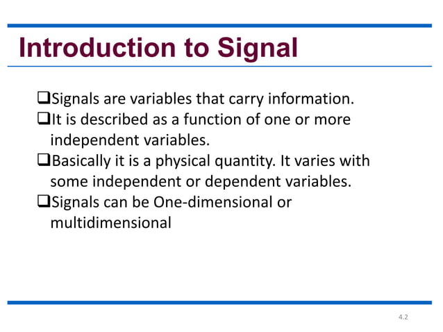 2. classification of signals | PPTX