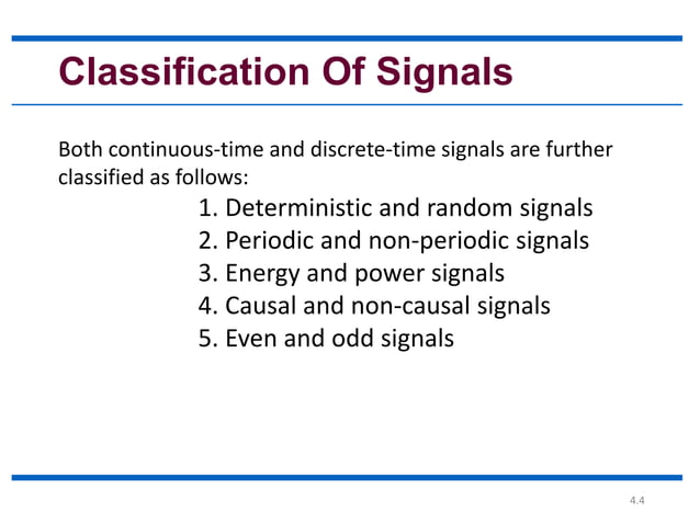 2. classification of signals | PPTX