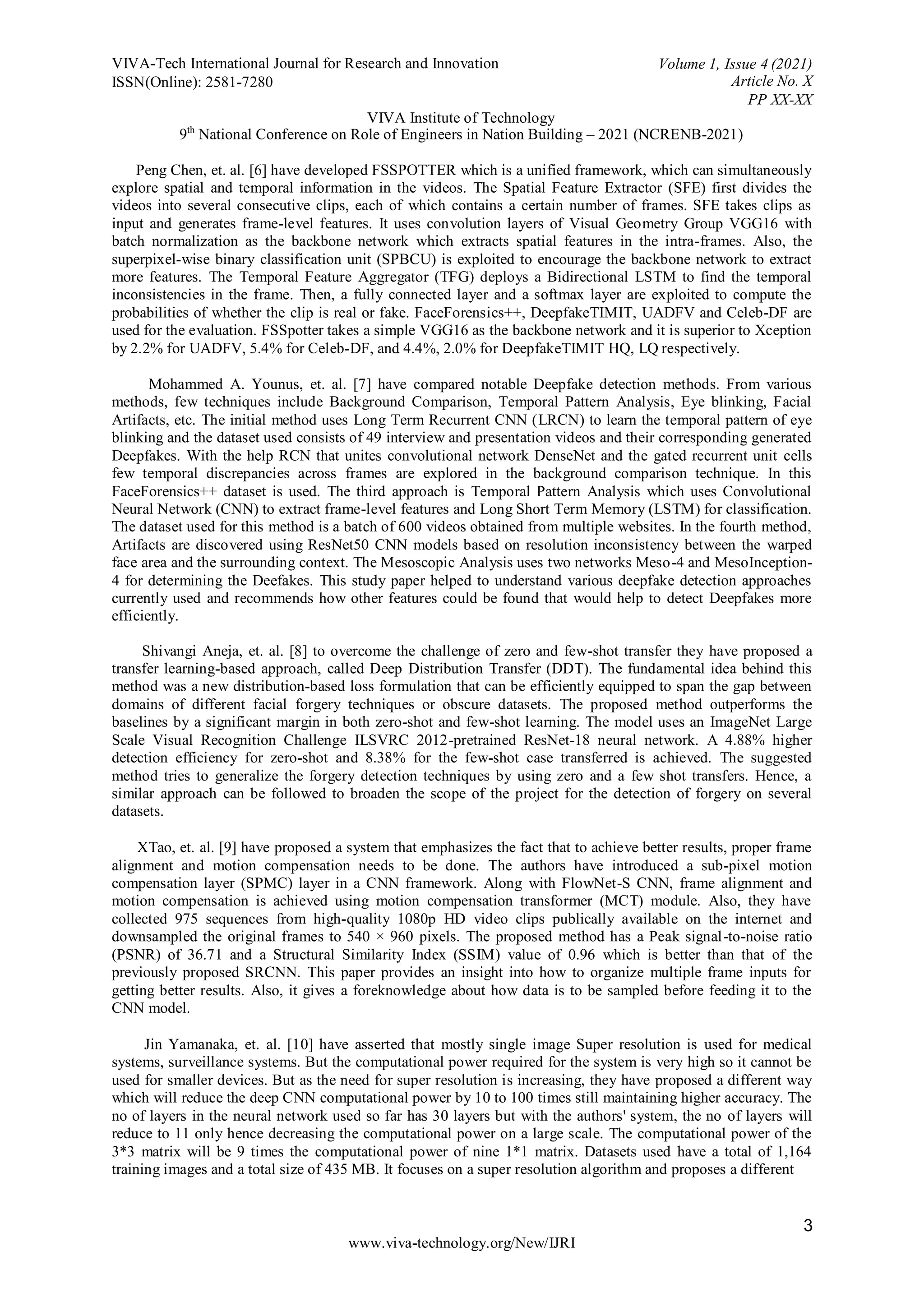 DEEPFAKE DETECTION TECHNIQUES: A REVIEW | PDF