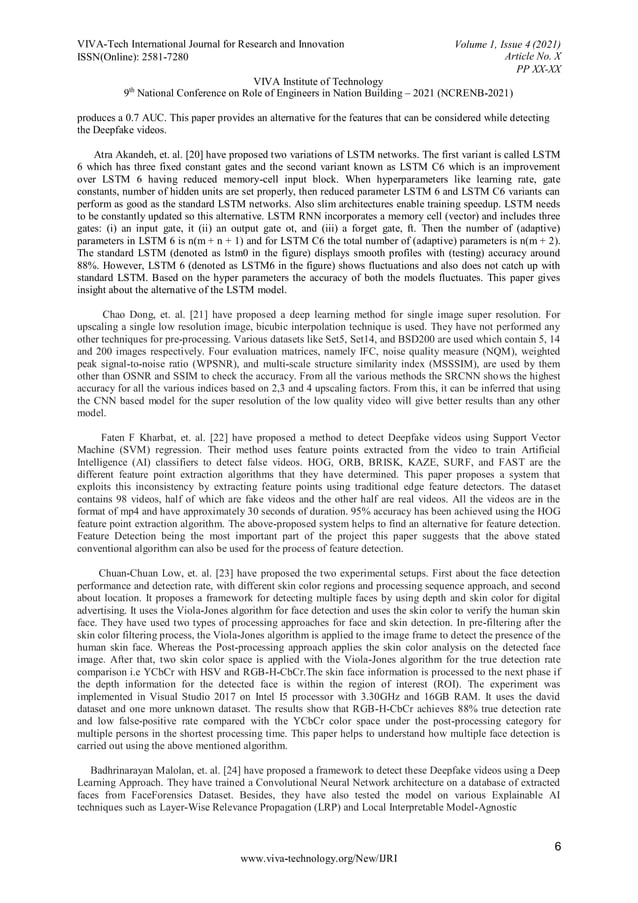DEEPFAKE DETECTION TECHNIQUES: A REVIEW | PDF
