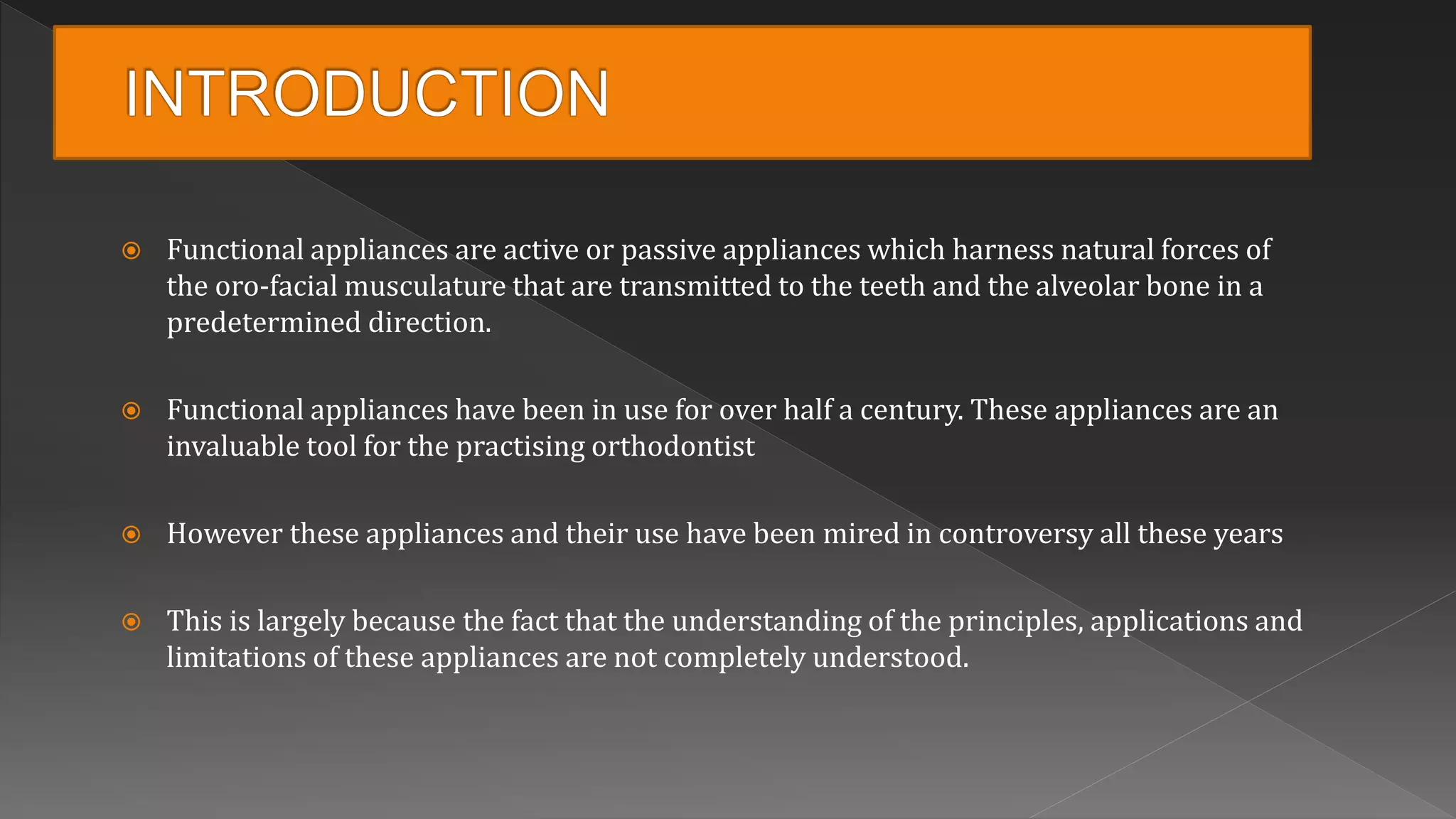basic concept of functional appliances | PPTX