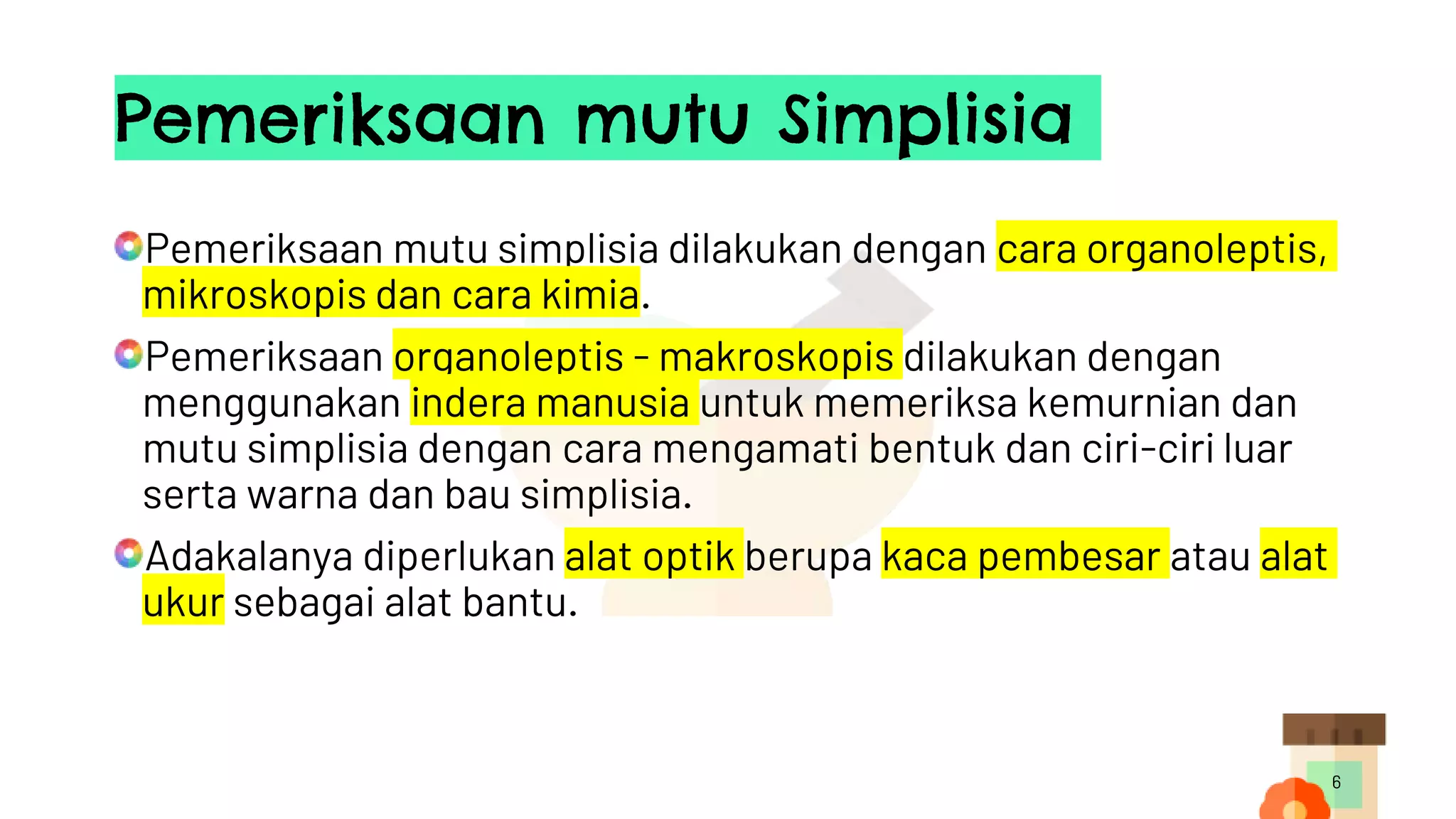 PEMERIKSAAN MUTU SIMPLISIA | PPTX
