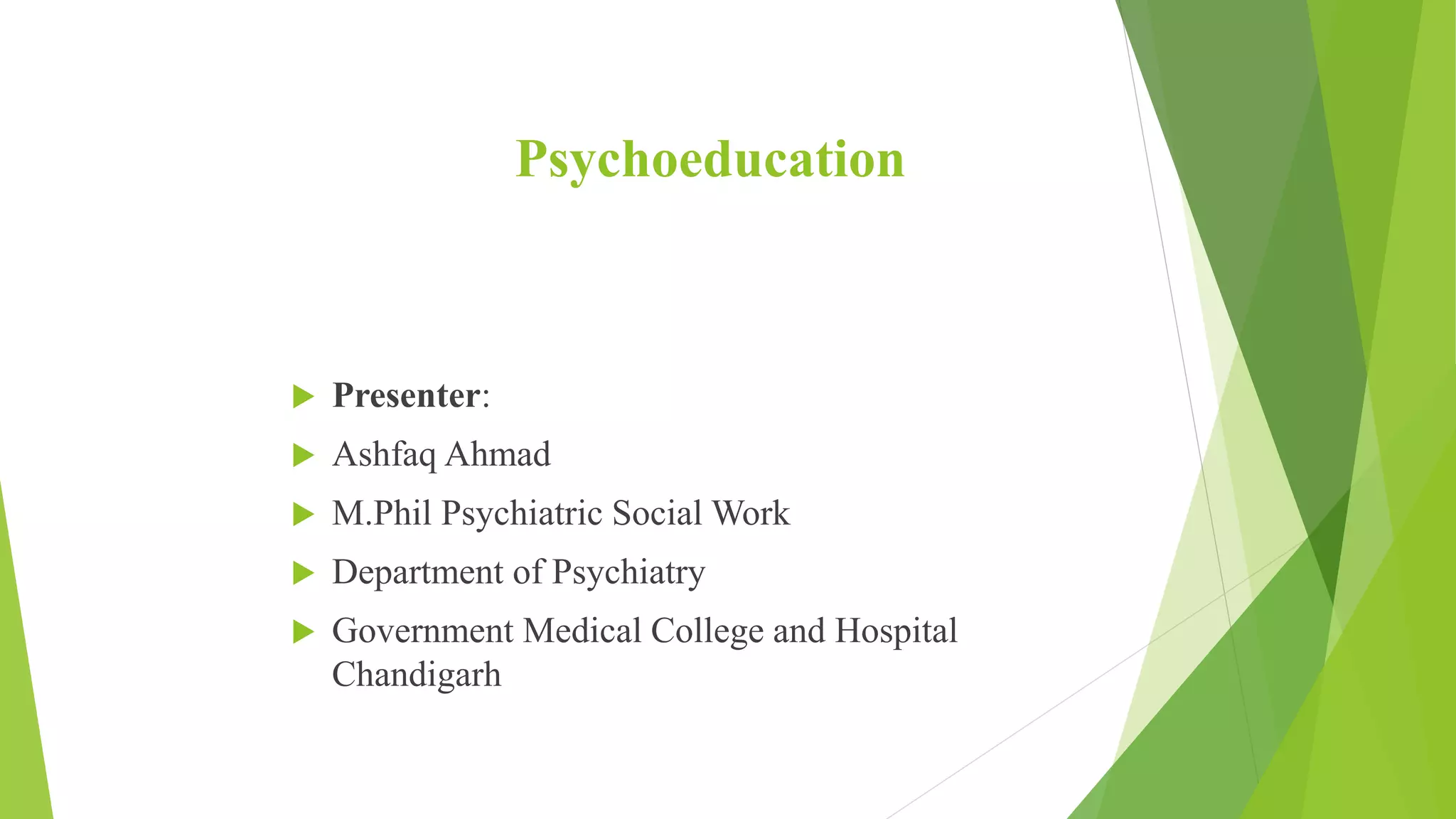 Psychoeducation | PPTX