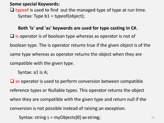 2.Getting Started with C#.Net-(C#) | PDF | Programming Languages | Computing
