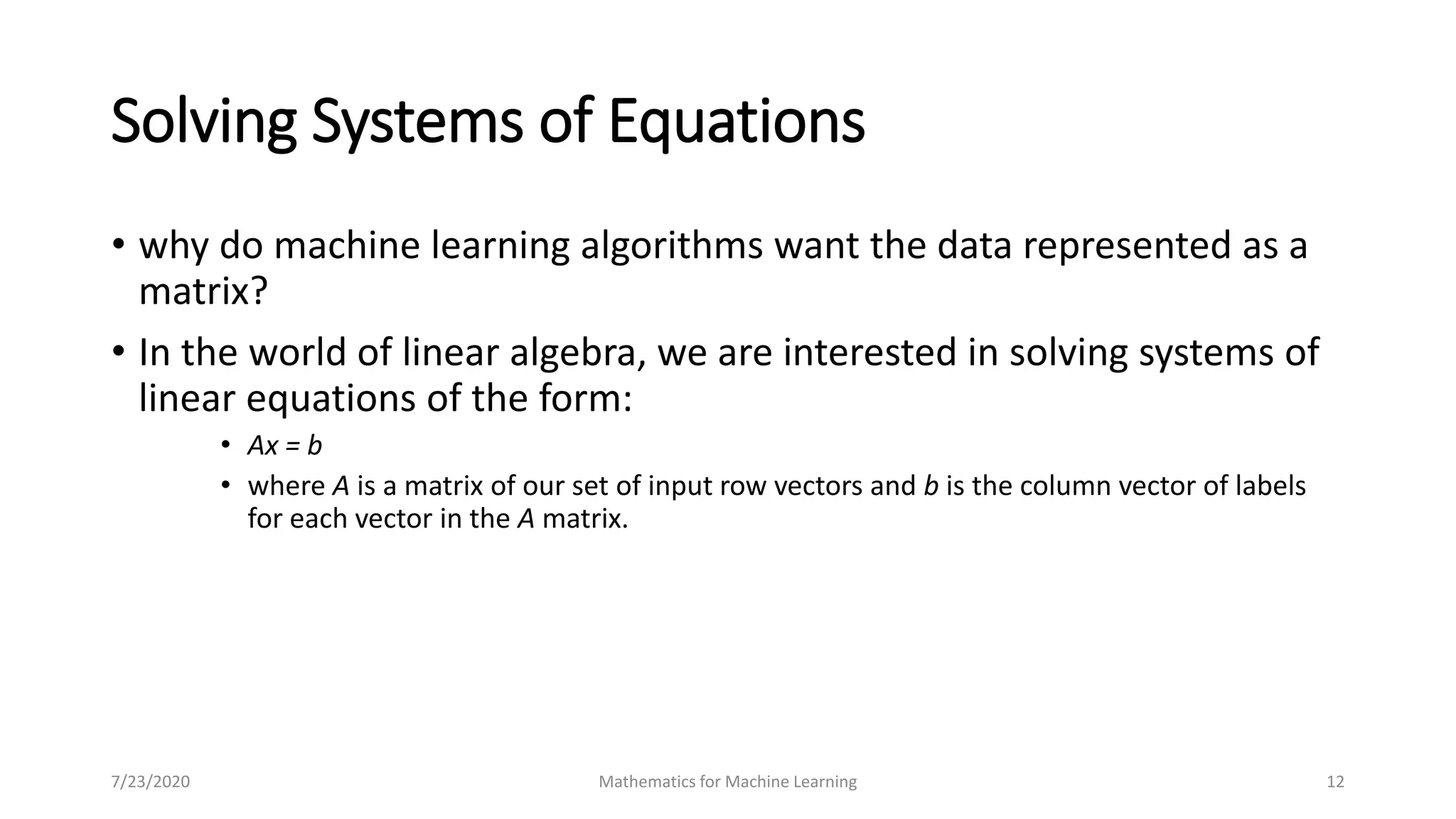 2.mathematics for machine learning | PPTX