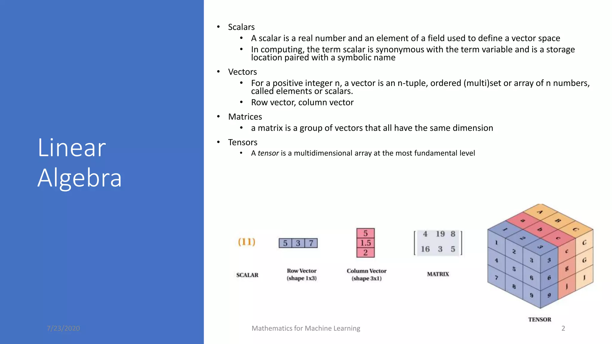2.mathematics for machine learning | PPTX