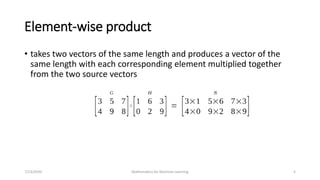 2.mathematics for machine learning | PPTX