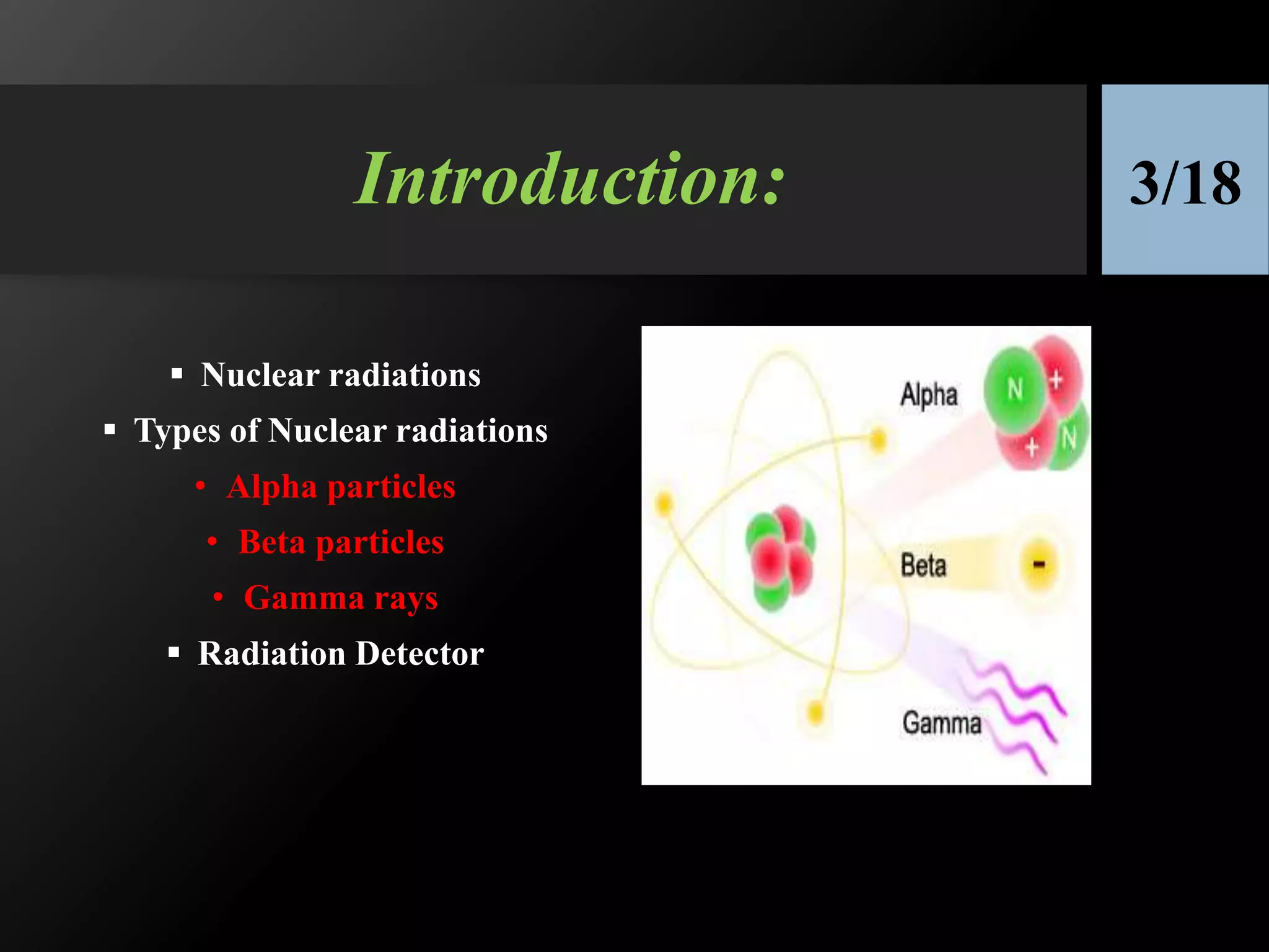 Detection of Nuclear Radiation, Radiation detectors, Types ...