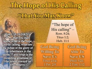 2. Ephesians 1; 15-23-The Hope of His Calling | PPTX | Christianity ...