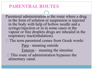 routes of drug administration | PDF