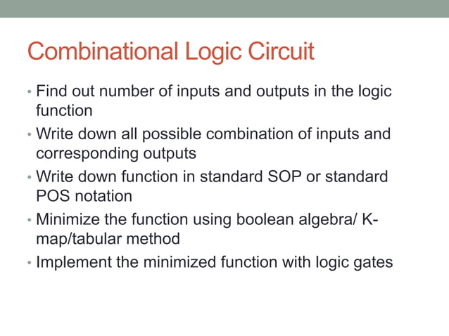 Combinational Logic Circuit Pptx Programming Languages Computing 7897