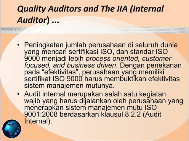 Standar IIA & Quality Assurance | PPTX