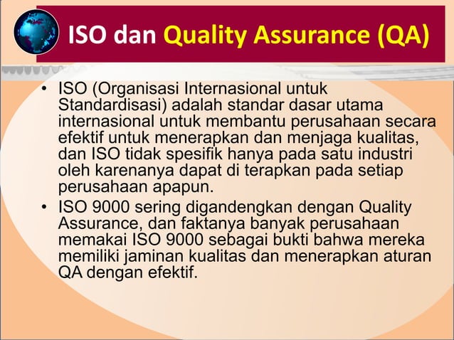 Standar IIA & Quality Assurance | PPTX
