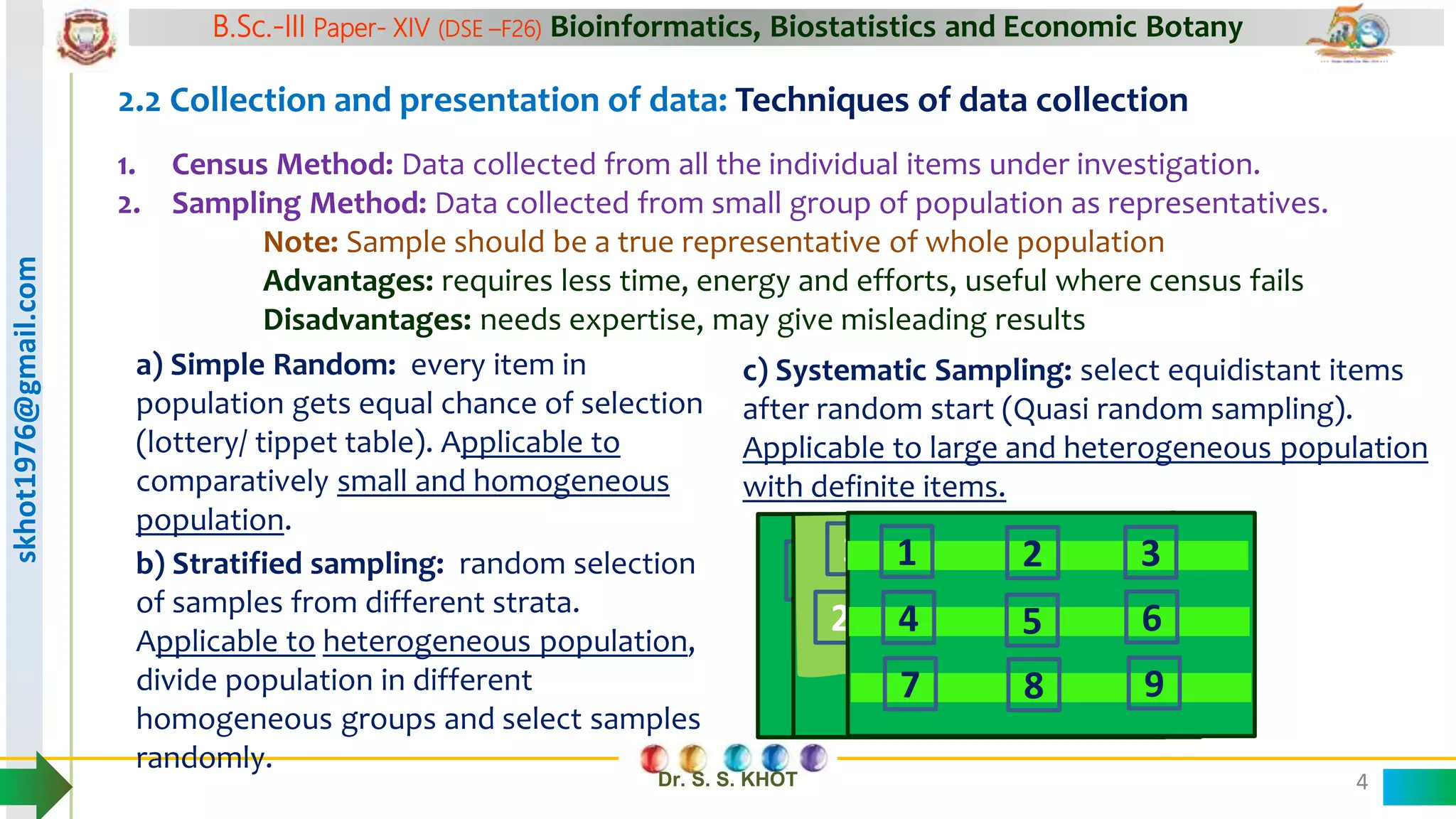 2 Biostatistics Types And Methods Of Data Collection Pptx Science