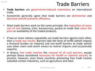 Trade Barriers Examples