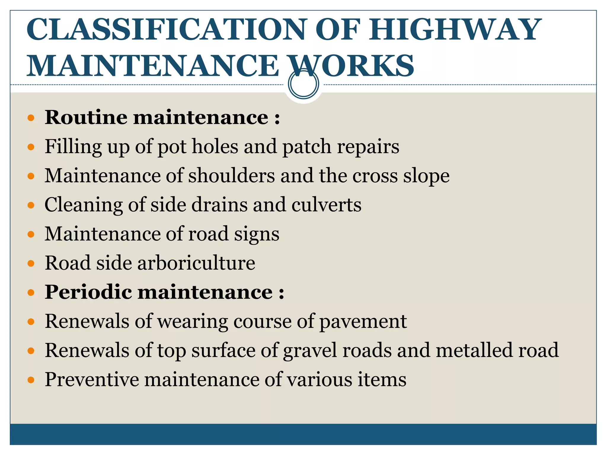 2.5 HIGHWAY TRANSPORTATION : PAVEMENT MAINTENANCE (TRE) 3150611 GTU | PPTX