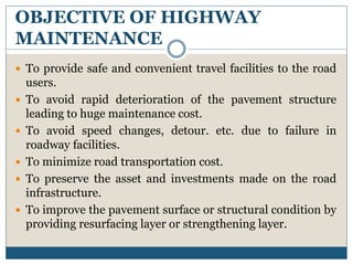 2.5 HIGHWAY TRANSPORTATION : PAVEMENT MAINTENANCE (TRE) 3150611 GTU | PPTX