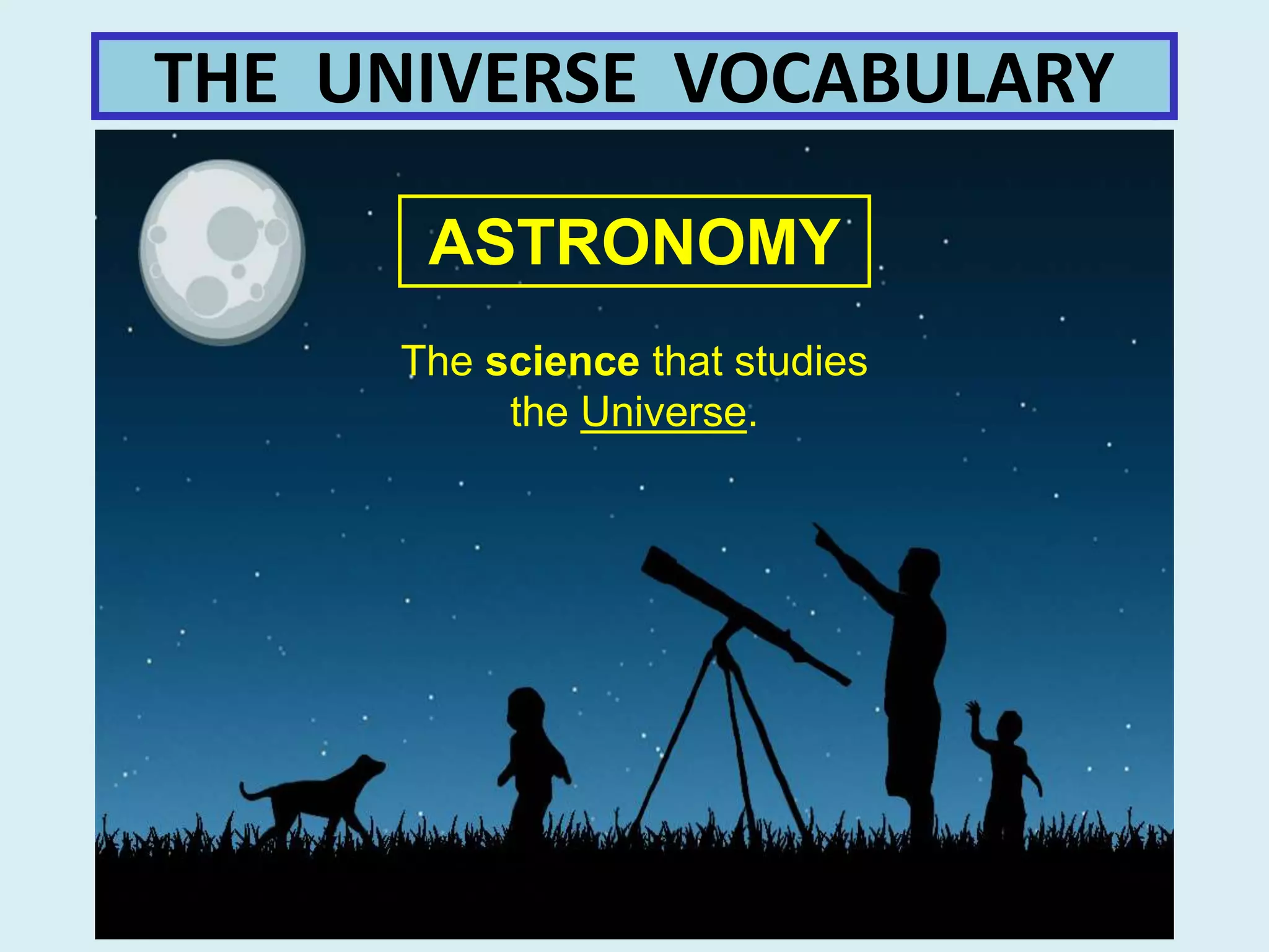 The Universe Vocabulary | PPTX
