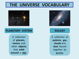 The Universe Vocabulary | PPTX