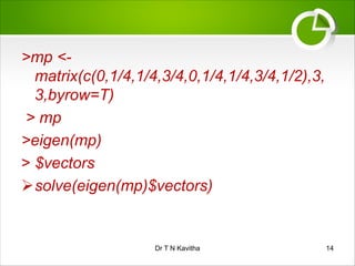 working with matrices in r | PDF | Programming Languages | Computing
