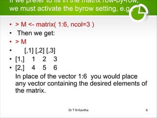 working with matrices in r | PDF