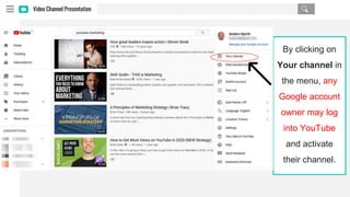 YouTube channel creation | PDF | Social Networking | Internet