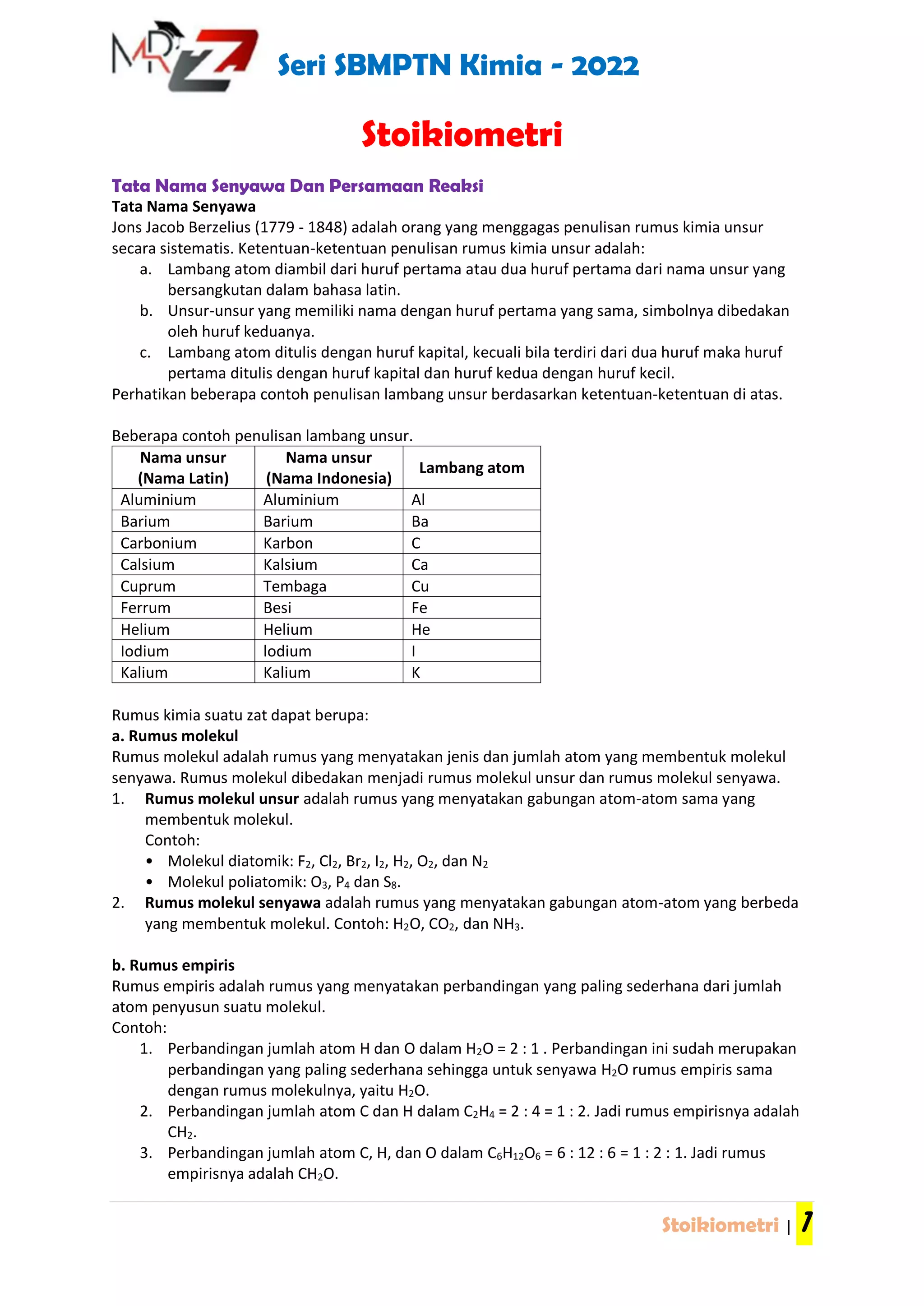 2. stoikiometri | PDF