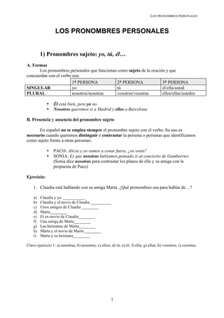 2. pronombres personales | PDF