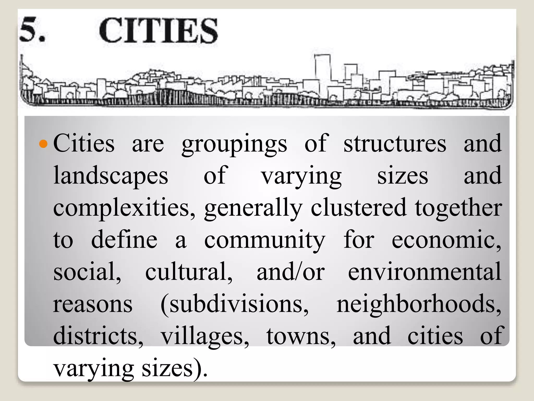 components of the built environment | PPTX