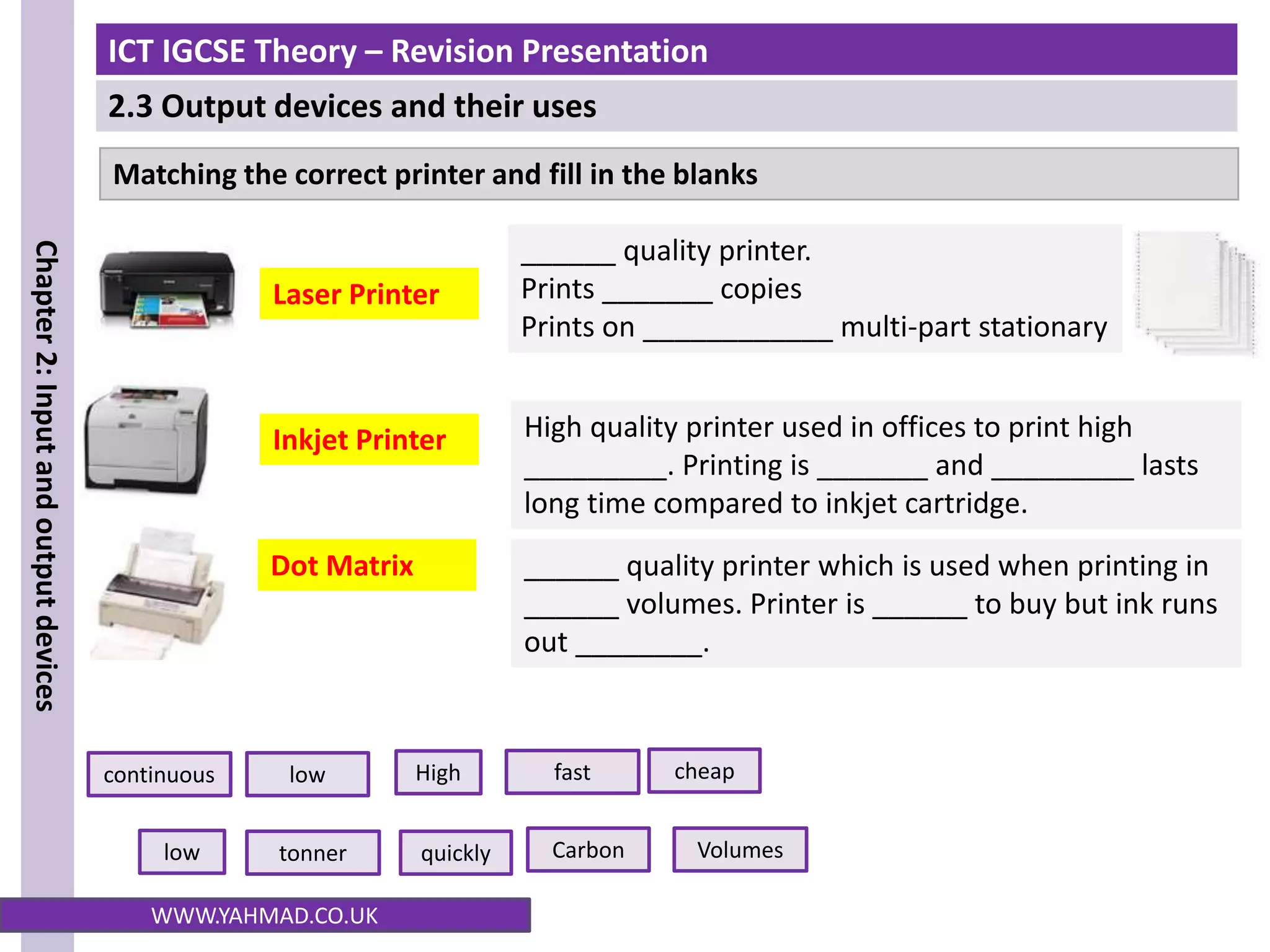 2.3 worksheet ICT O Level | PPTX