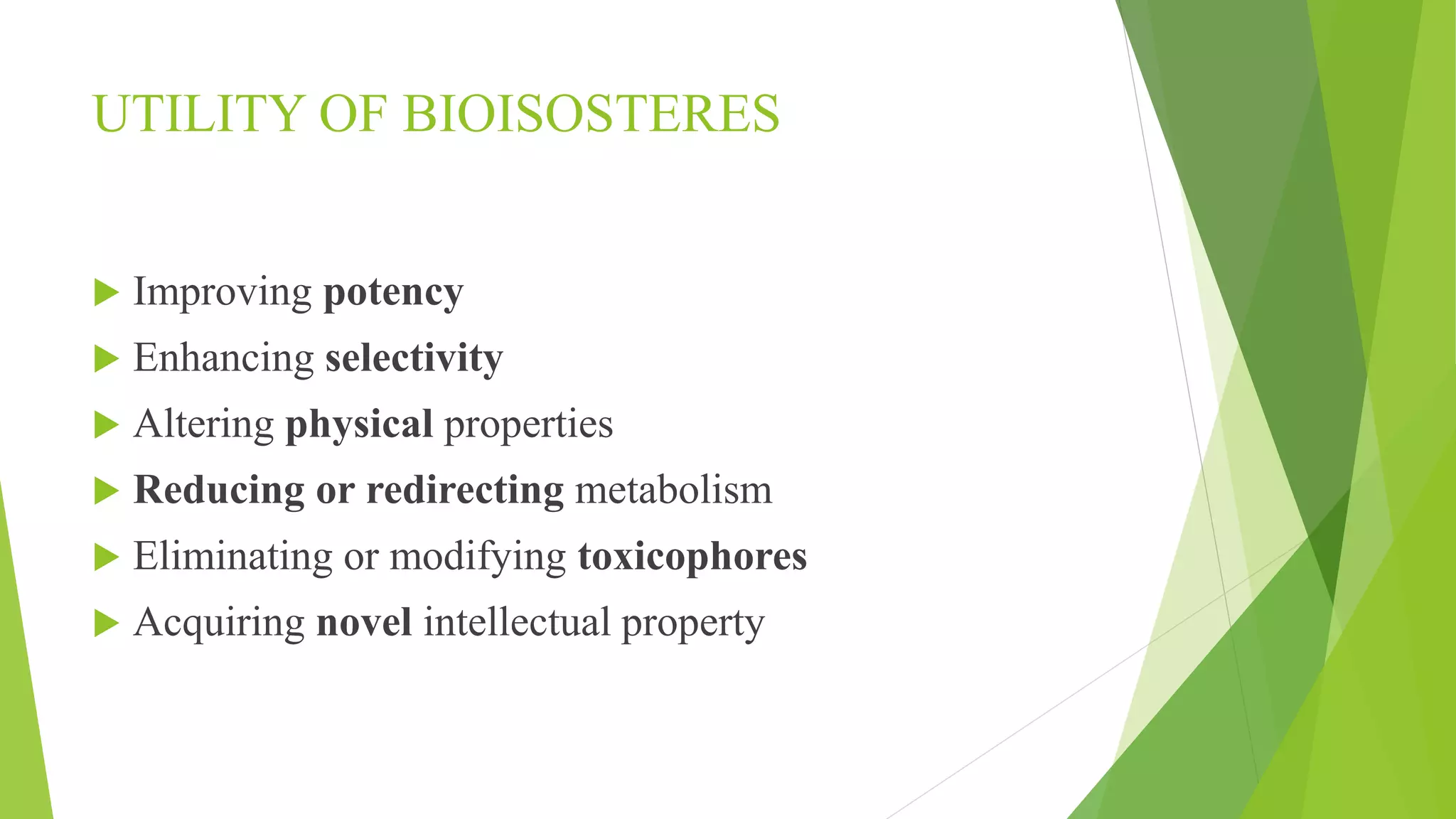 Bioisosterism - Introduction | PPTX | Chemistry | Science