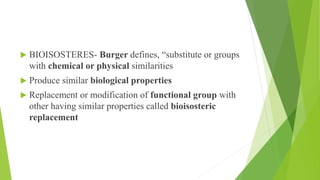 Bioisosterism - Introduction | PPTX