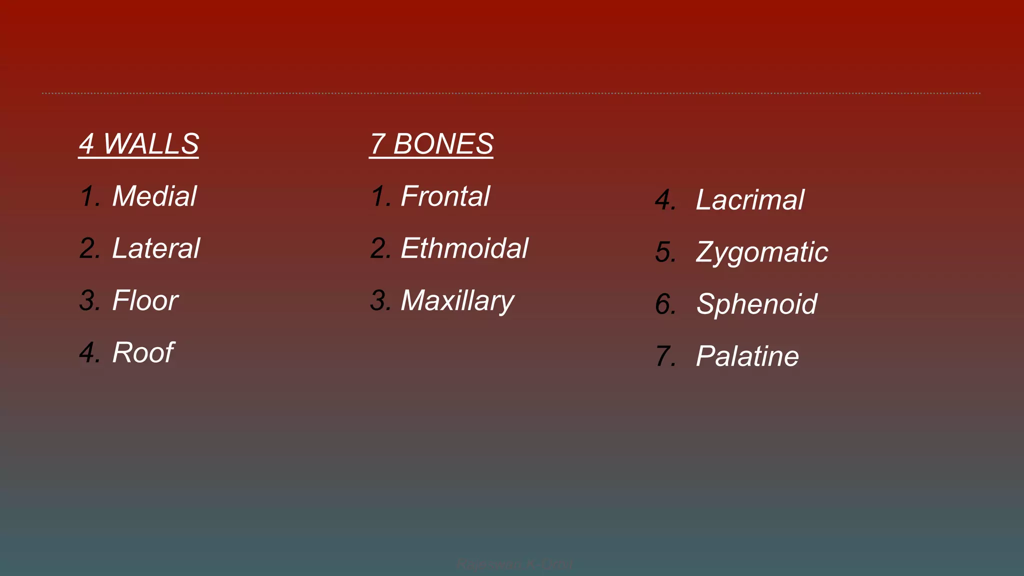 ORBIT OF HUMAN SKULL | PPT