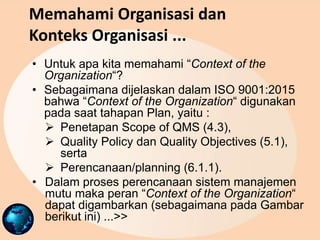 Klausul 4: Contect of Organization (ISO 9001:2015)_ Training "SISTEM ...