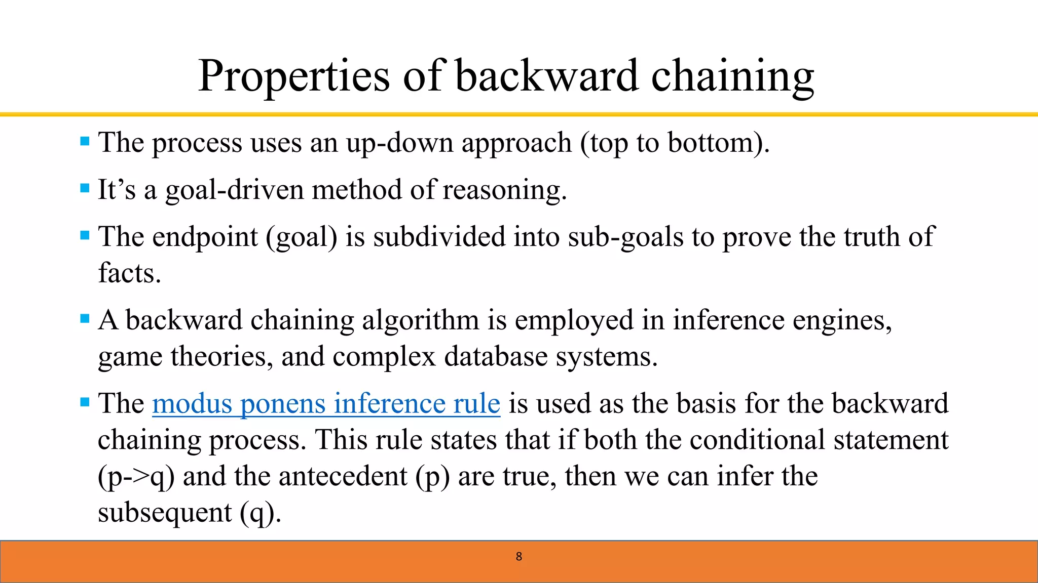 2. forward chaining and backward chaining | PPTX