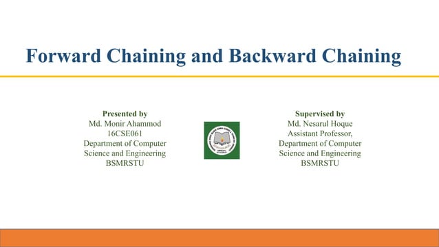 2. forward chaining and backward chaining | PPTX