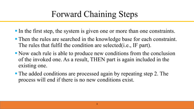 2. forward chaining and backward chaining | PPTX