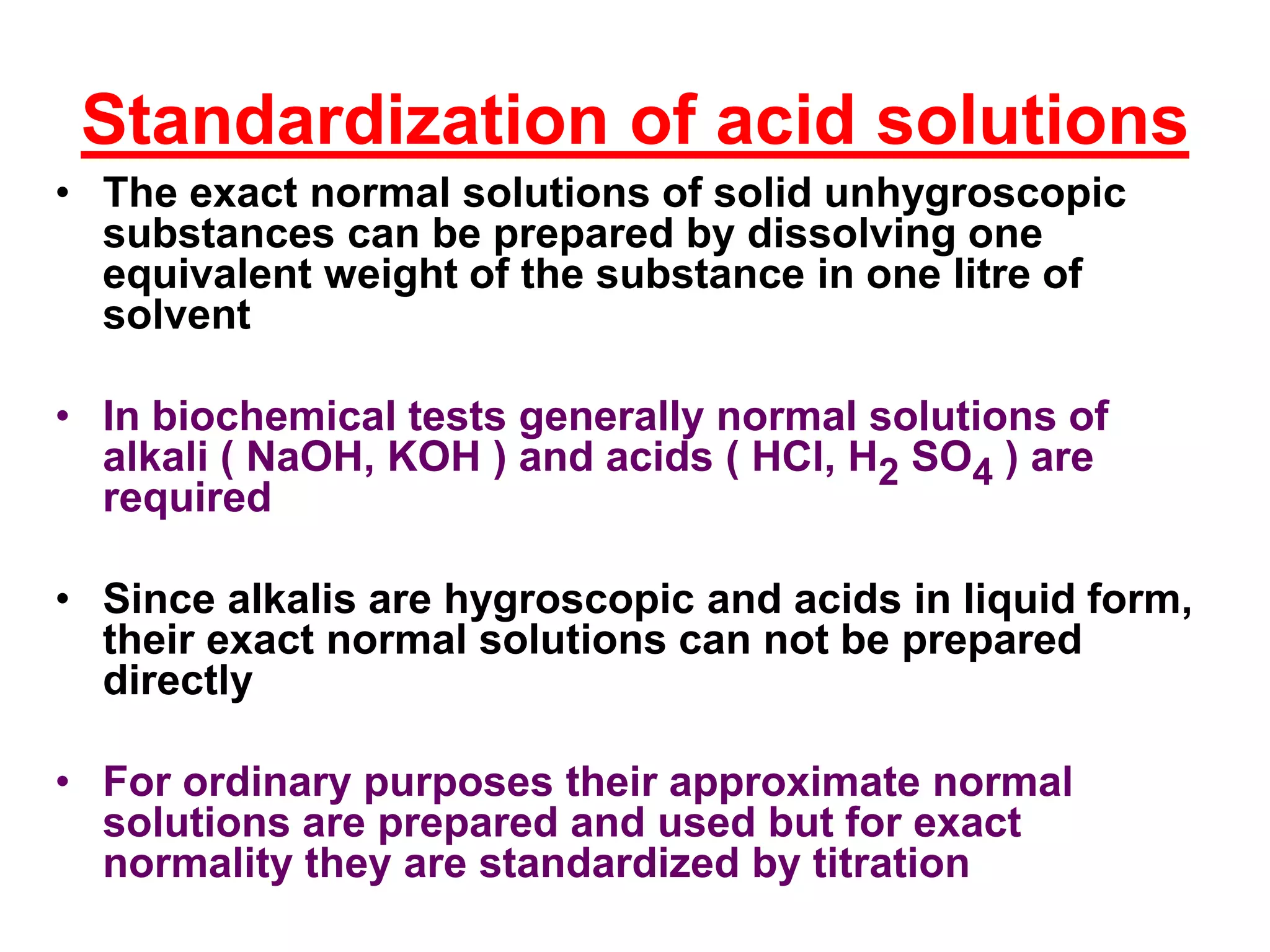 calculations for preparation of solutions | PPT