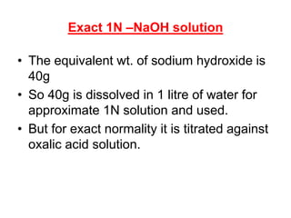 calculations for preparation of solutions | PPT