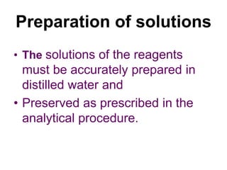 calculations for preparation of solutions | PPT