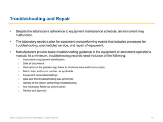 Laboratory Equipment (from CLSI) | PPTX