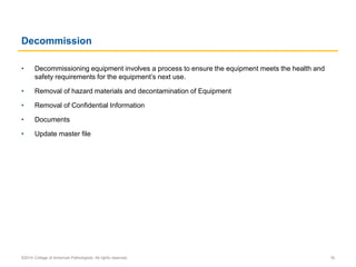 Laboratory Equipment (from CLSI) | PPTX