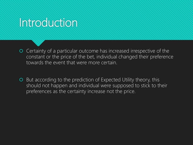 Expected utility theory | PPT