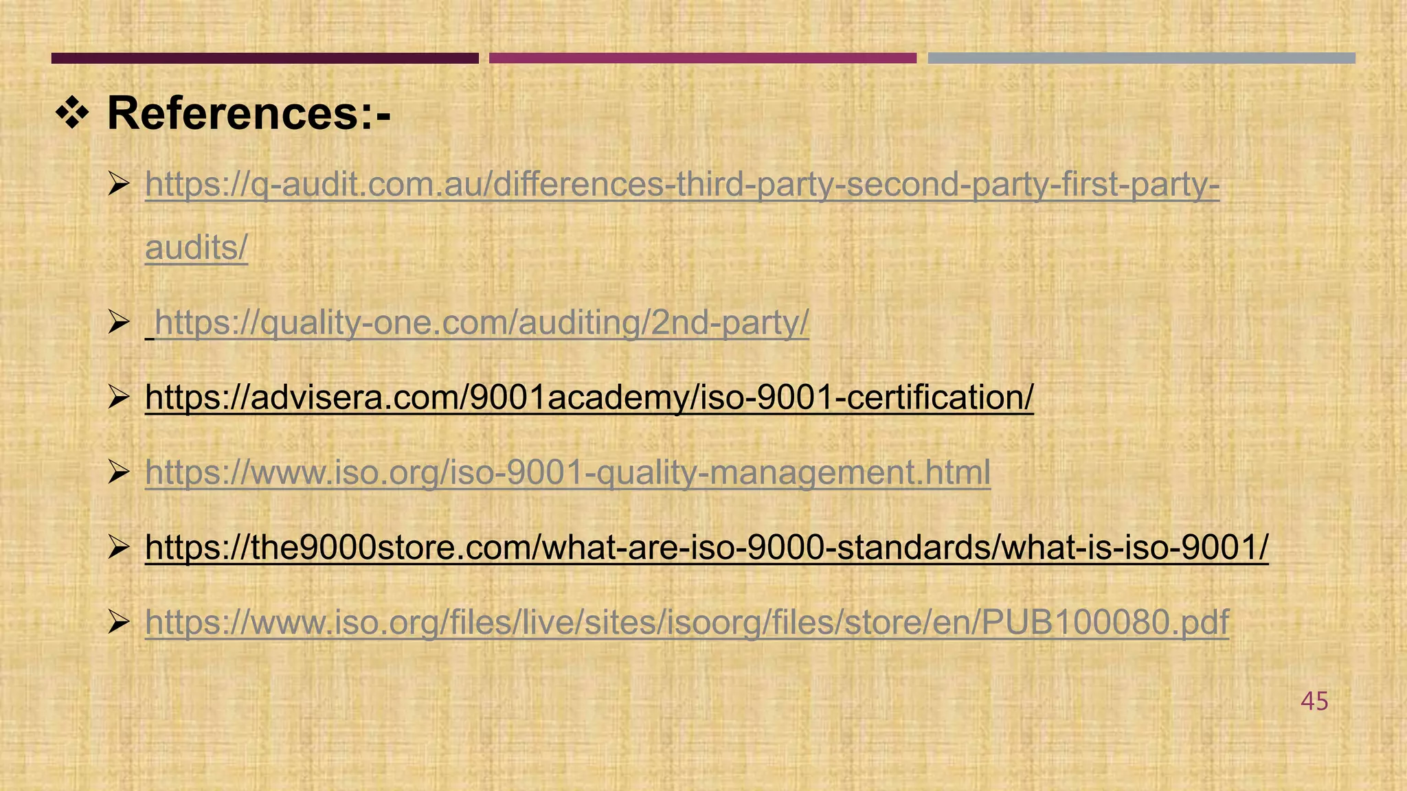 Second Party Audit and External Third Party Audit | PPTX