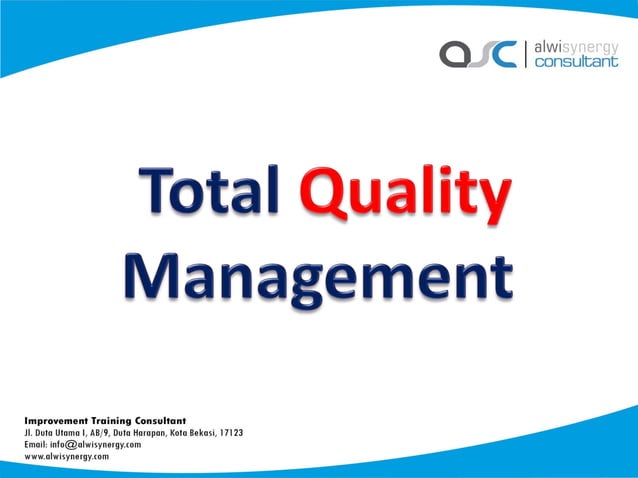 TQM (Total Quality Management) | PDF