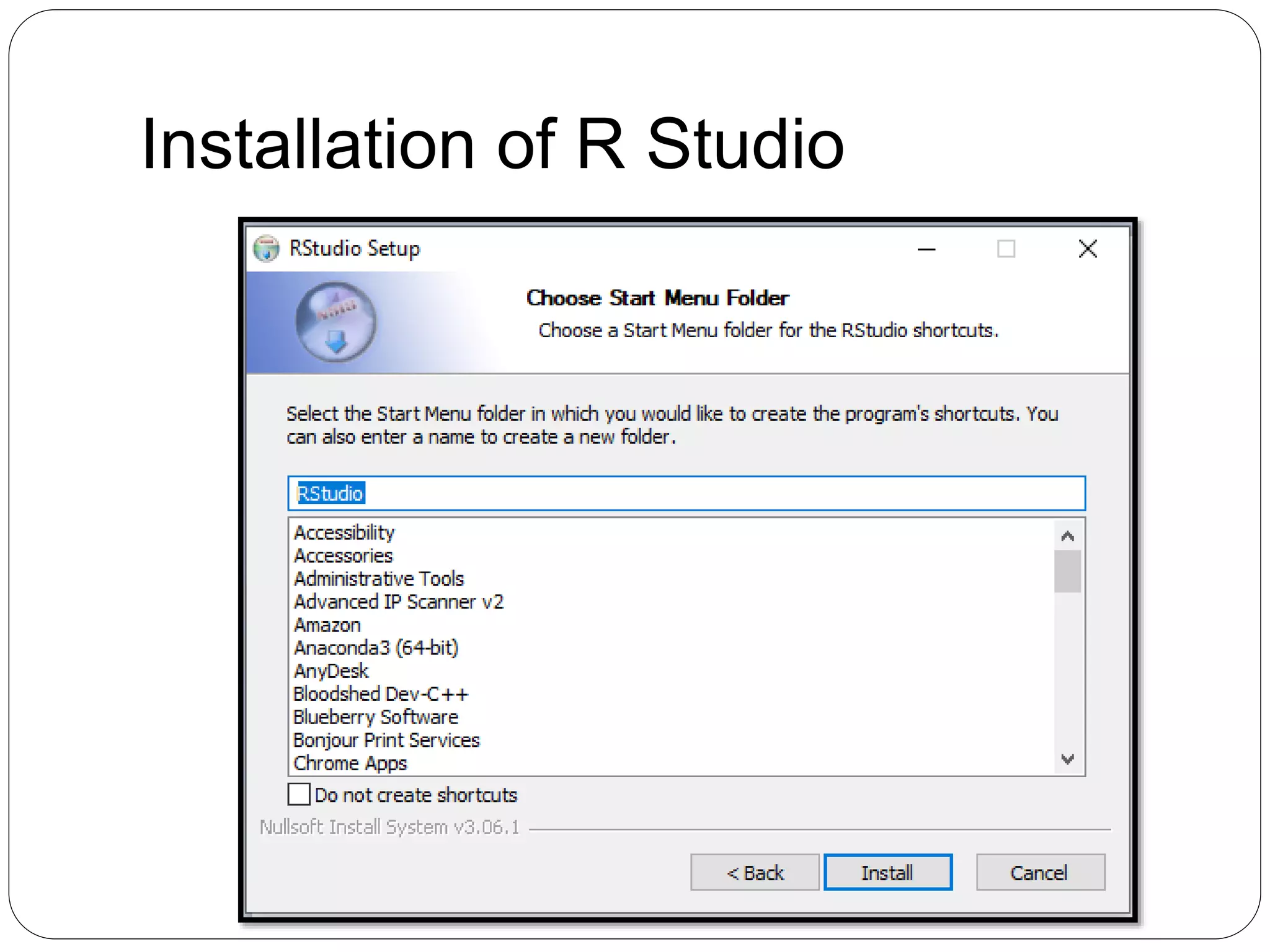 Installation of R studio | PPT
