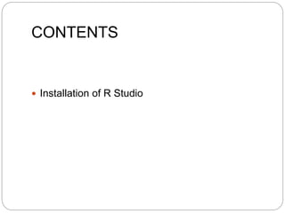 Installation of R studio | PPT