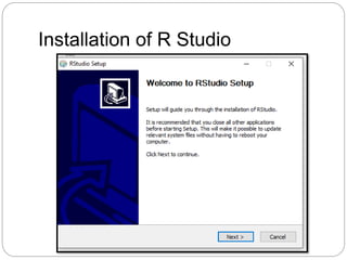 Installation of R studio | PPT