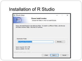 Installation of R studio | PPT