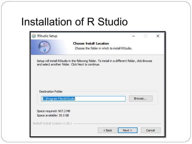 Installation of R studio | PPT